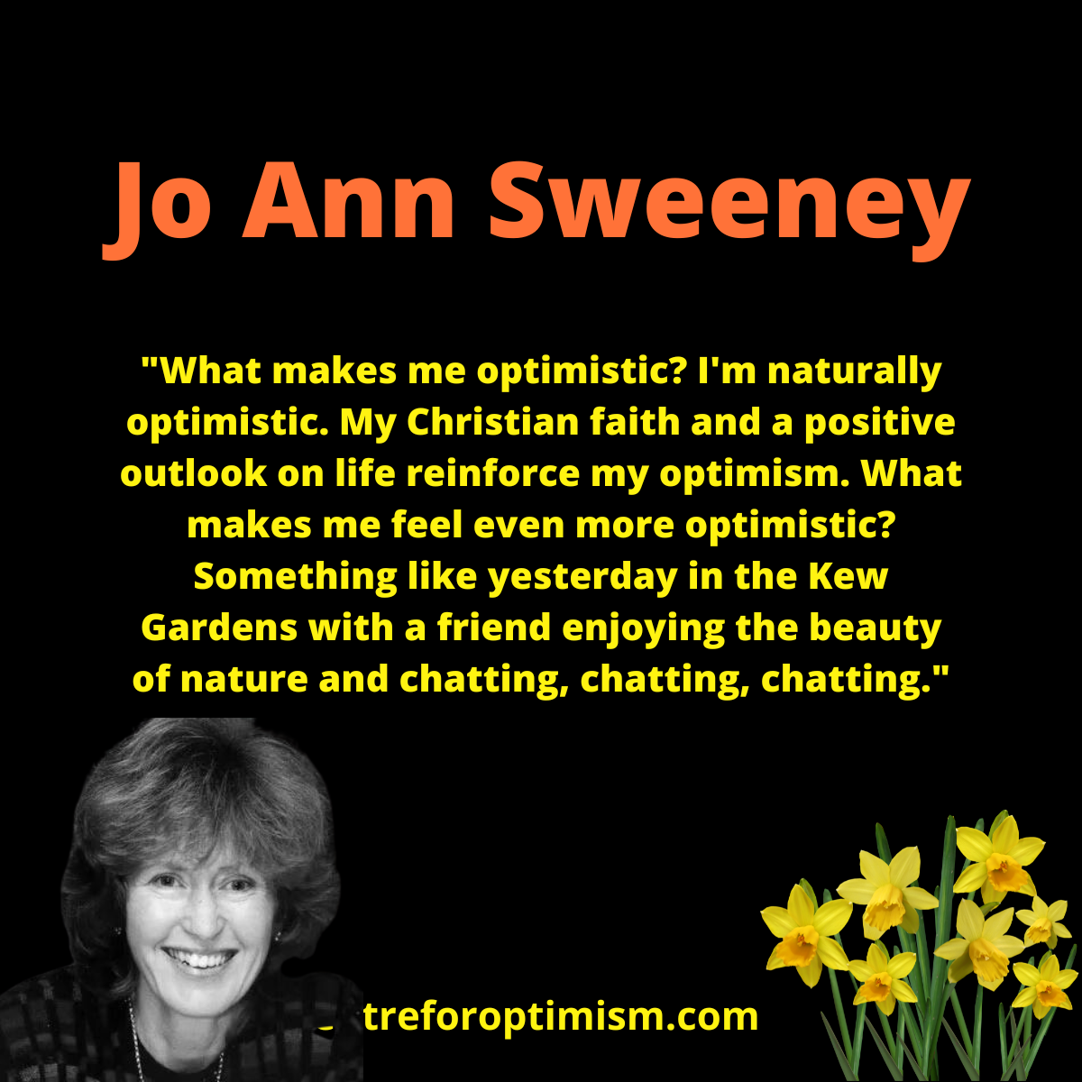 The Naturally Optimistic Jo Ann Sweeney